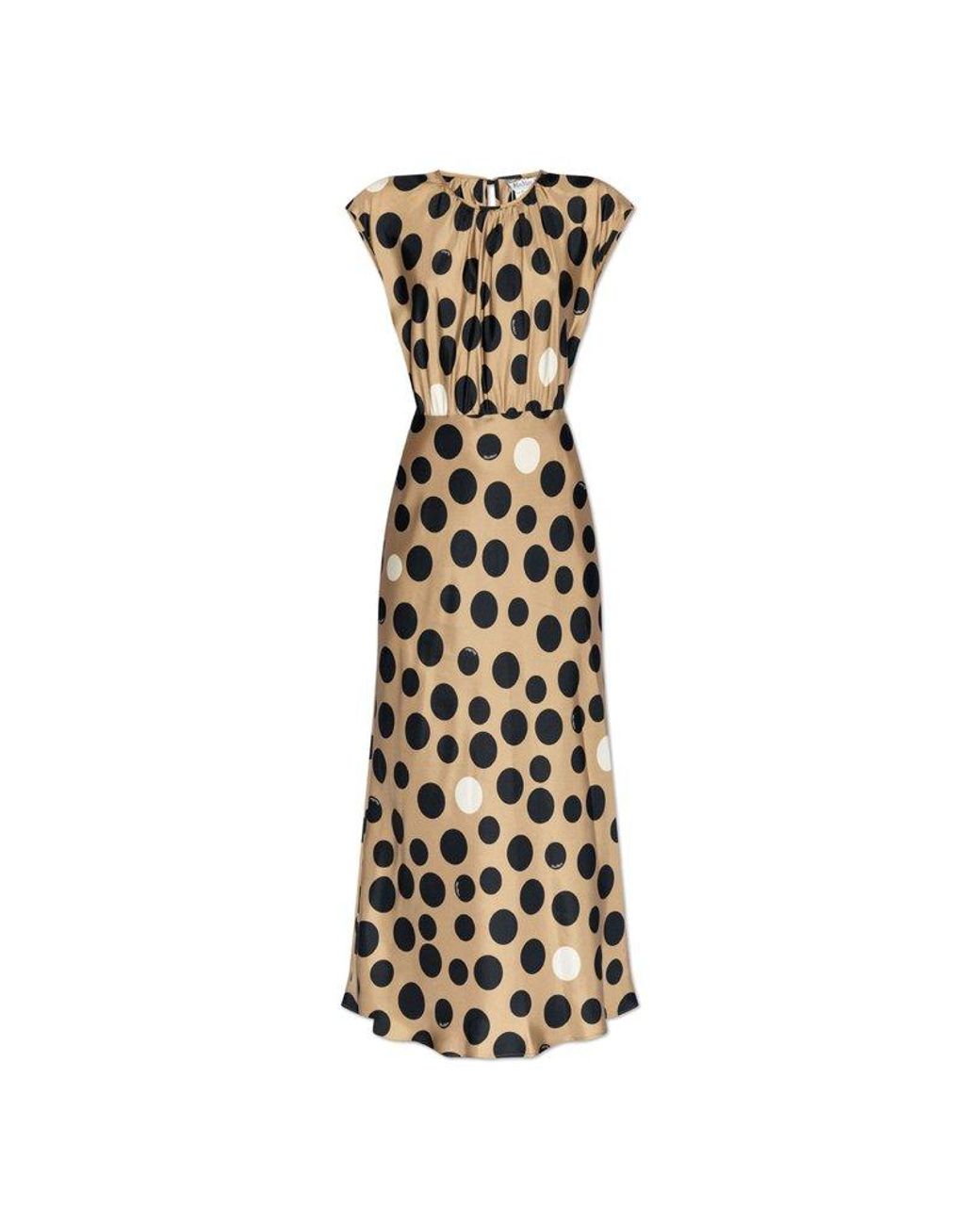 Max Mara Juglas Polka-Dot Dress in White | Lyst