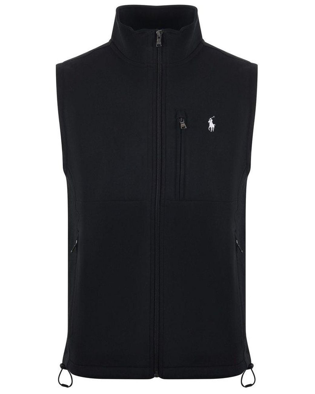 Polo Ralph Lauren Double-Knit Mockneck Vest in Black for Men | Lyst