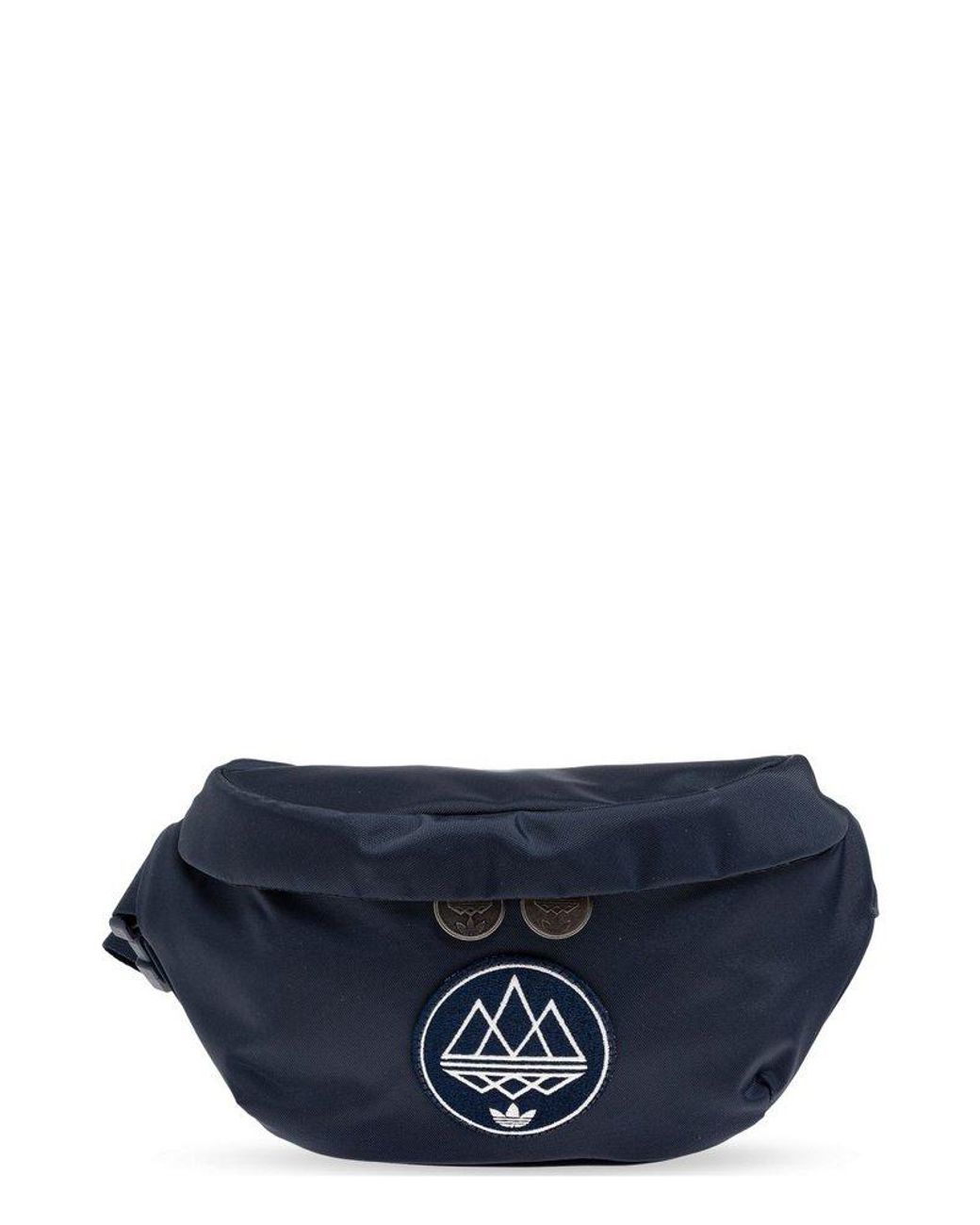 adidas Originals Logo Patch Zipped Waist Bag in Blue | Lyst