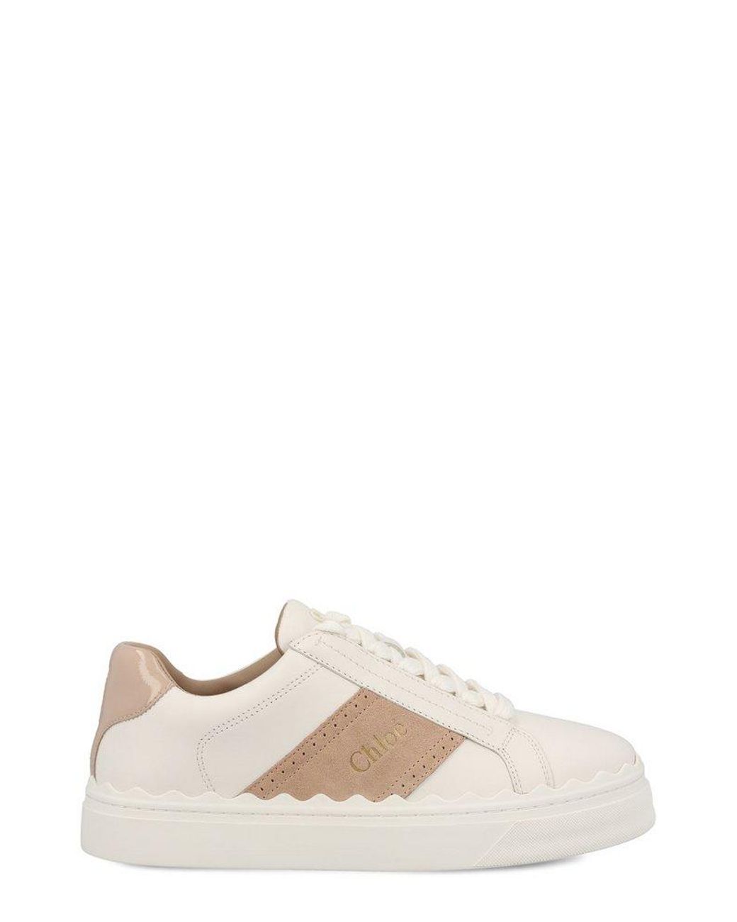 Chloé Logo Detailed Low Top Sneakers In White Lyst