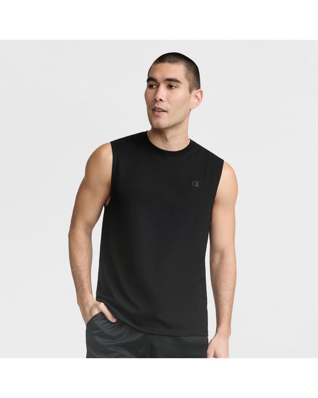 Champion Muscle Tank, C Logo in Black for Men | Lyst