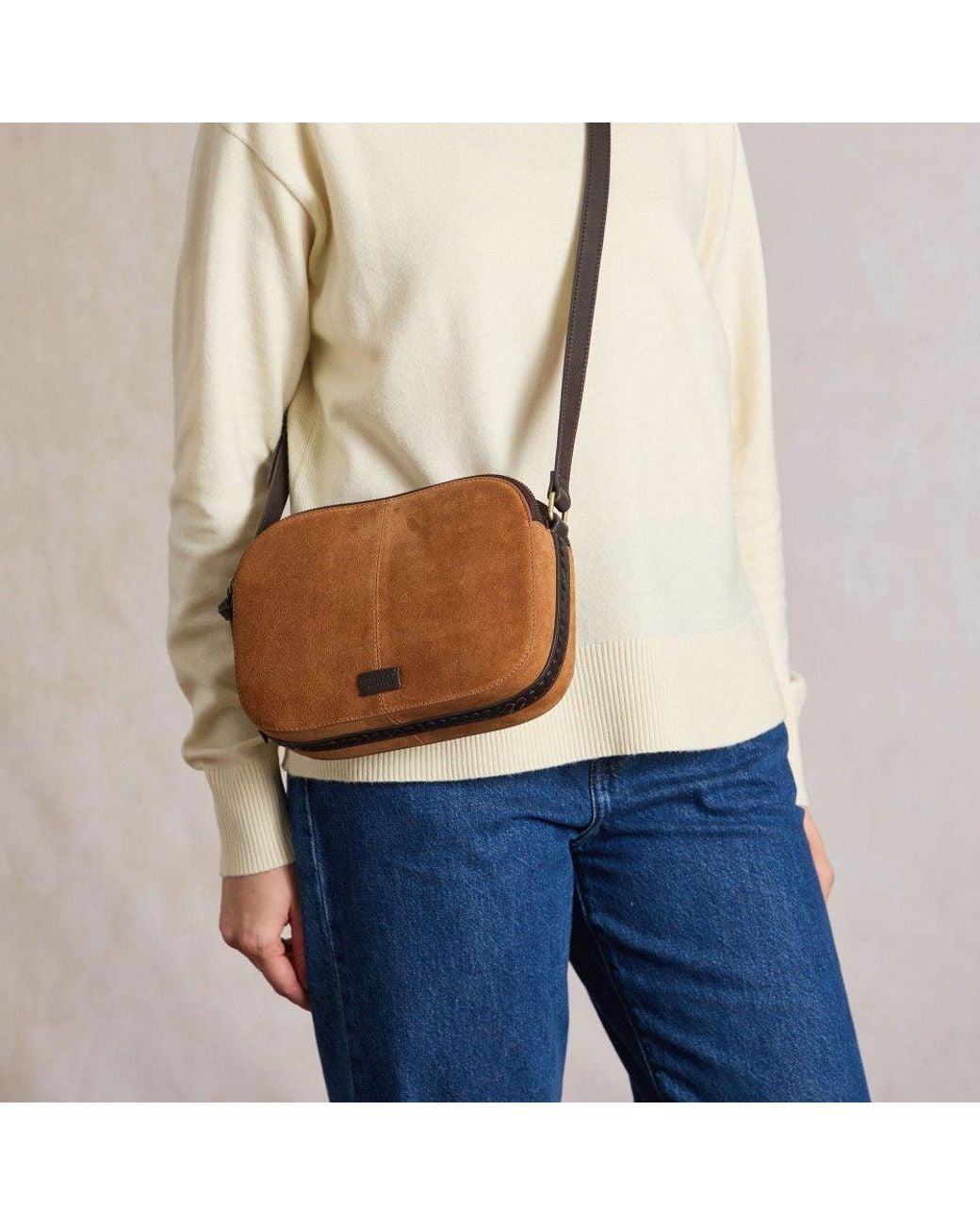 Lakeland Leather Scales Camera Bag In Brown Lyst Uk