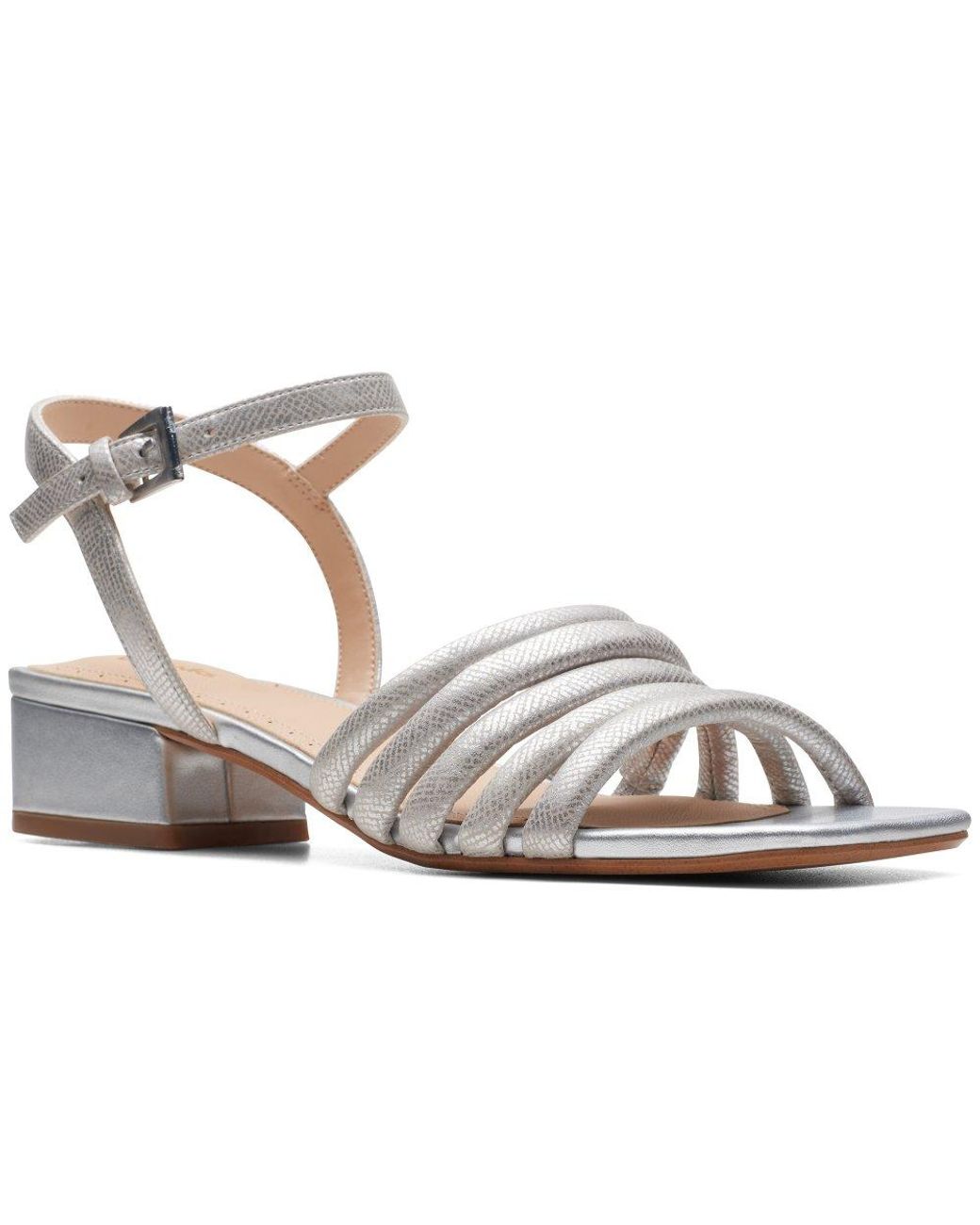Clarks Seren25 Part Sandals in Metallic | Lyst UK