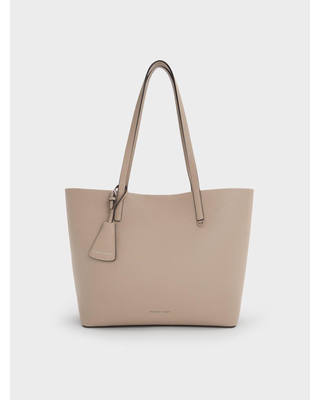Charles & Keith Beryl Tote Bag in Natural | Lyst