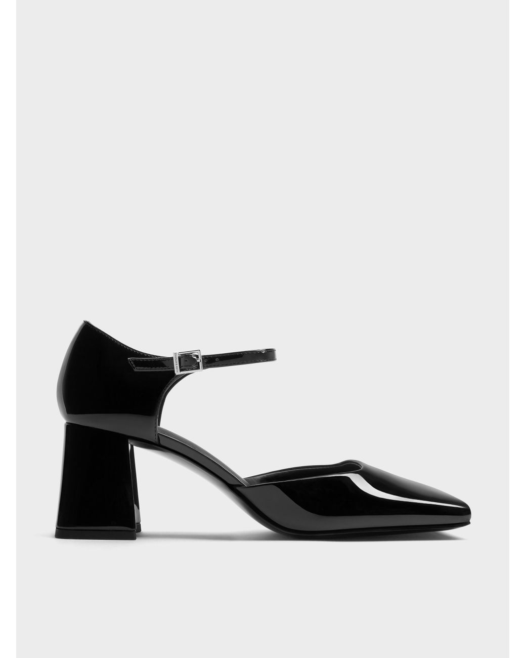 Charles & Keith Patricia Patent D'Orsay Pumps in White | Lyst