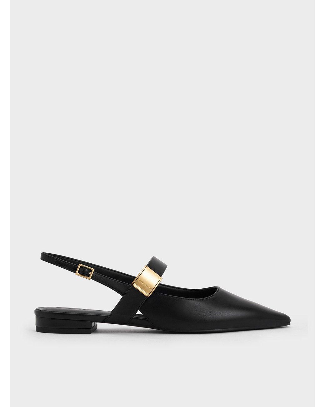 Charles & Keith Yvette Pointed-toe Mary Jane Flats in White | Lyst