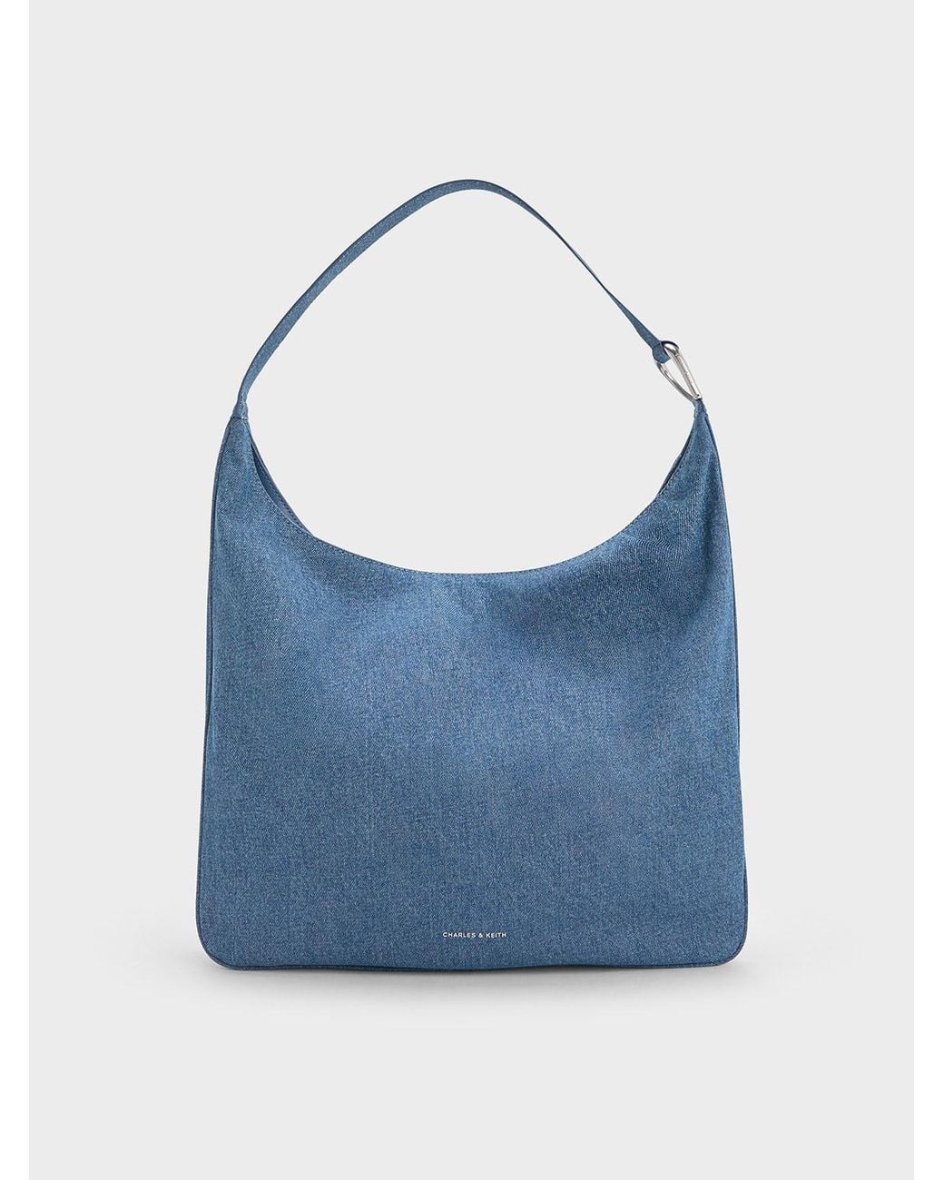 Charles & Keith Lumen Denim Slouchy Hobo Bag in Blue | Lyst