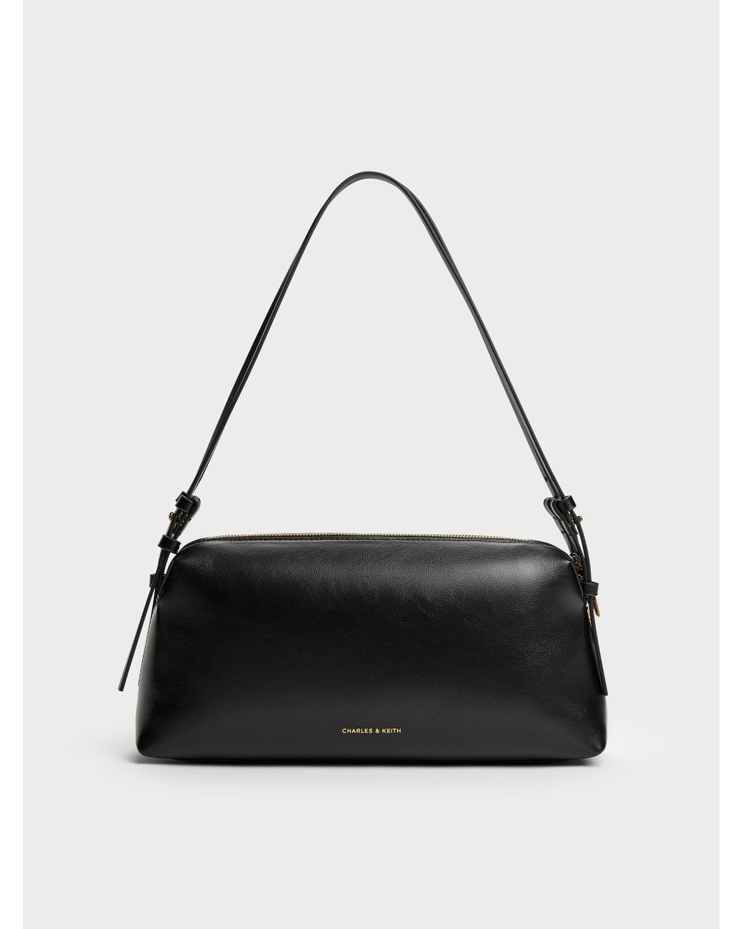 Charles & Keith Deyna Double-Strap Shoulder Bag in Black | Lyst