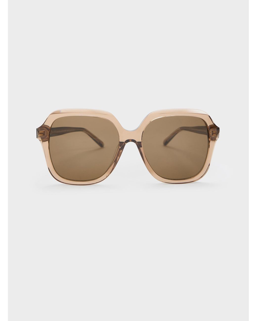 Charles & Keith Izara Butterfly Sunglasses in Natural | Lyst