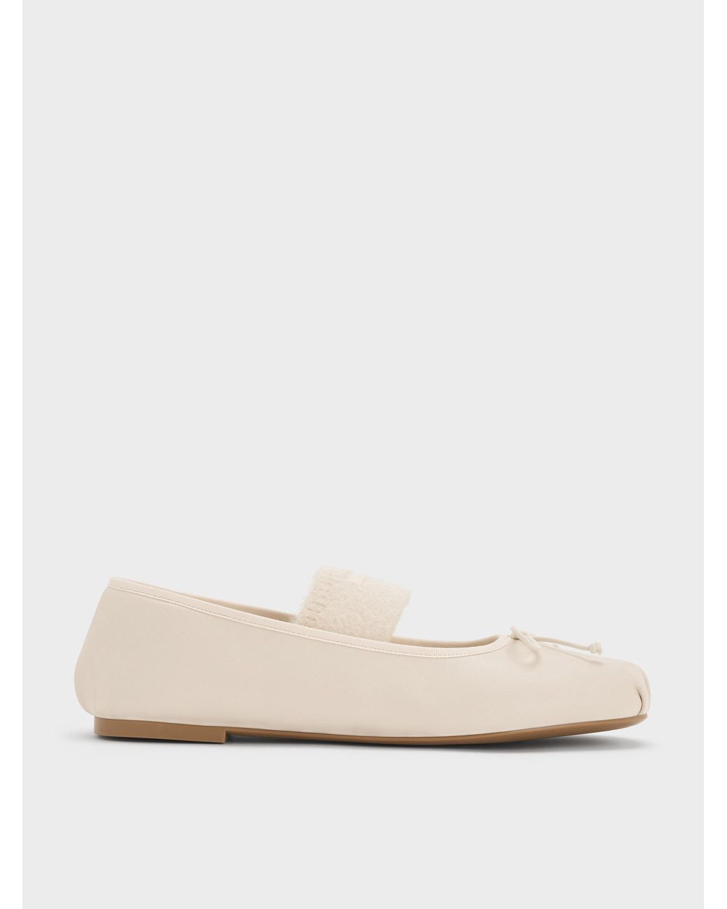 Charles & Keith Winona Mary Jane Flats in Natural | Lyst