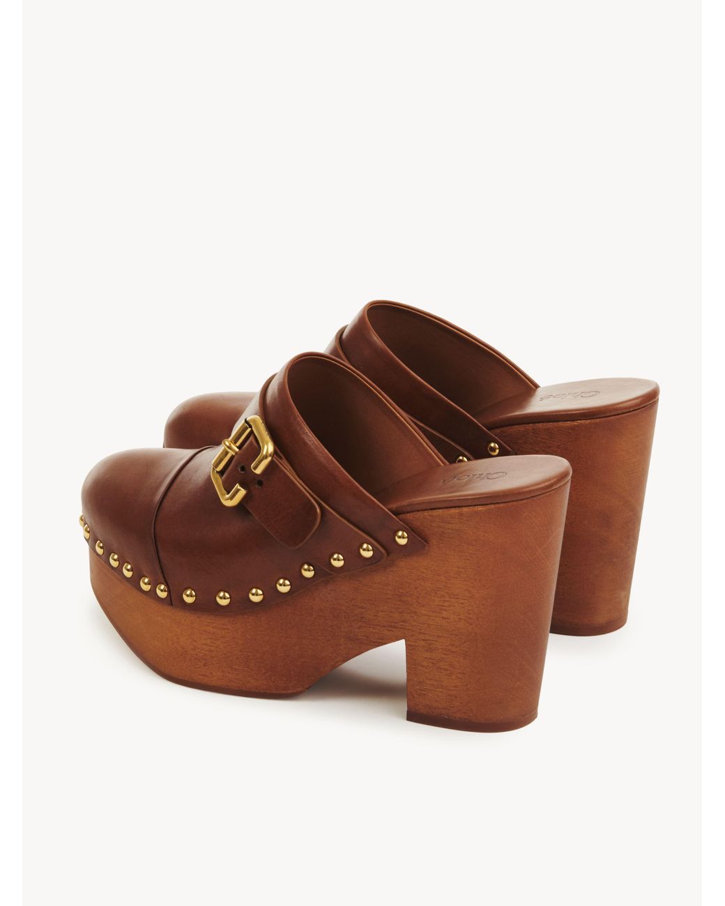 Chloé Jeannette Clog in Brown | Lyst