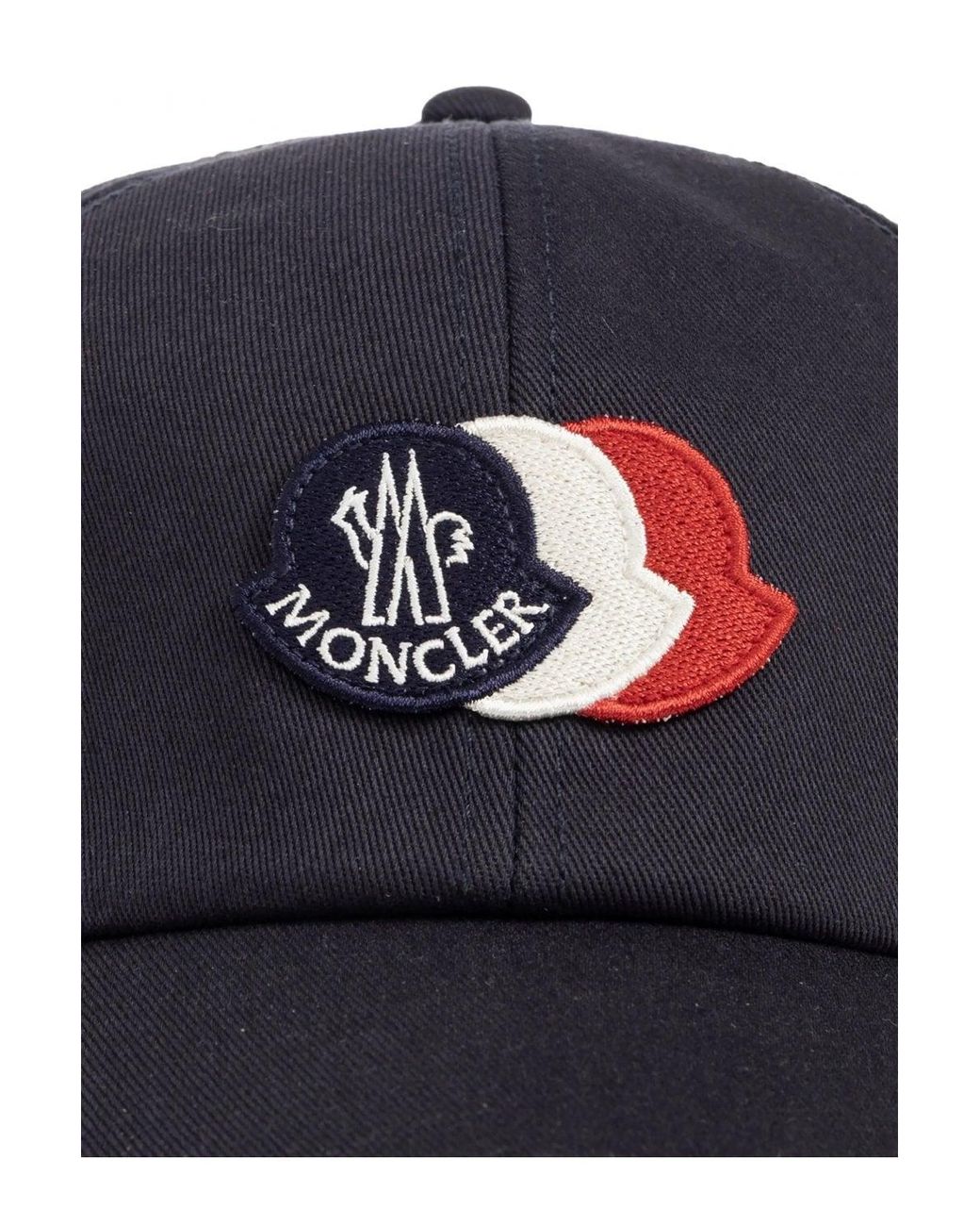 Moncler Triple Logo Cap in Blue for Men | Lyst UK