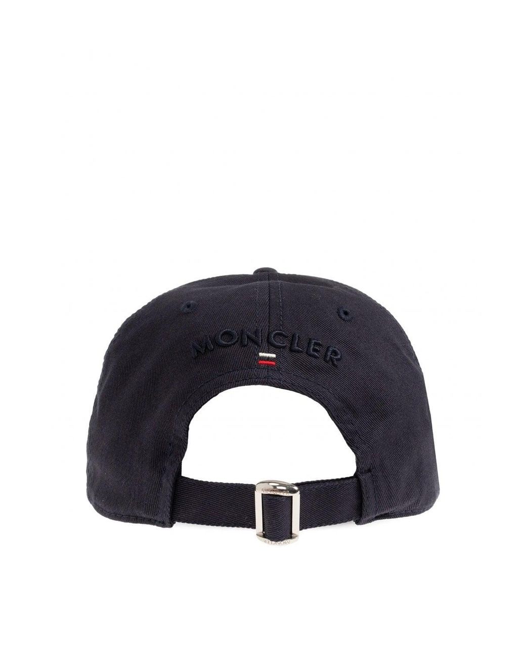 Moncler Triple Logo Cap in Blue for Men | Lyst UK