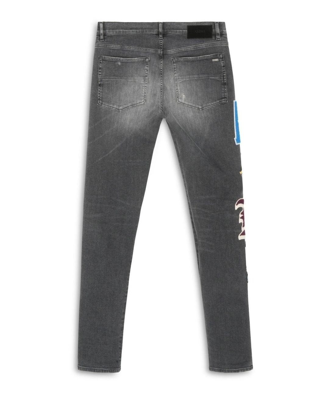Amiri Varsity Patch Skinny Jean in Grey for Men | Lyst UK