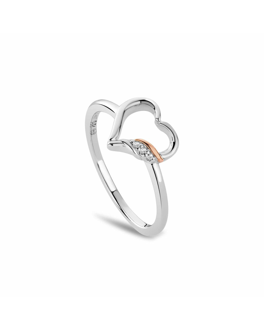 Clogau Past Present Future Sterling Heart Ring With Topaz in Metallic ...