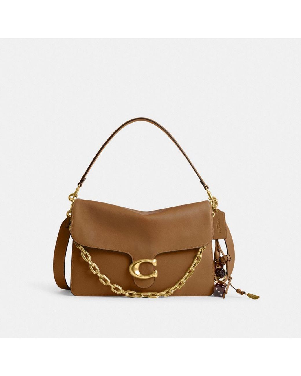 COACH Runway Chain Tabby Shoulder Bag 35 in Brown | Lyst