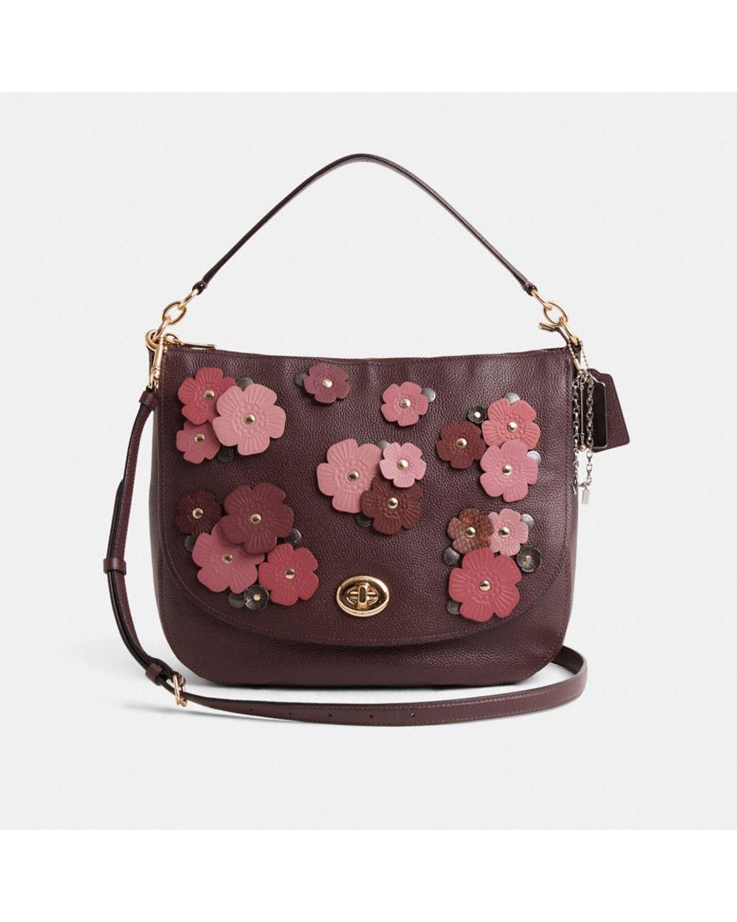 COACH Upcrafted Turnlock Hobo in Red | Lyst