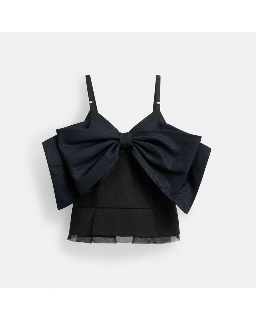 COACH Taffeta Bow Top in Black | Lyst