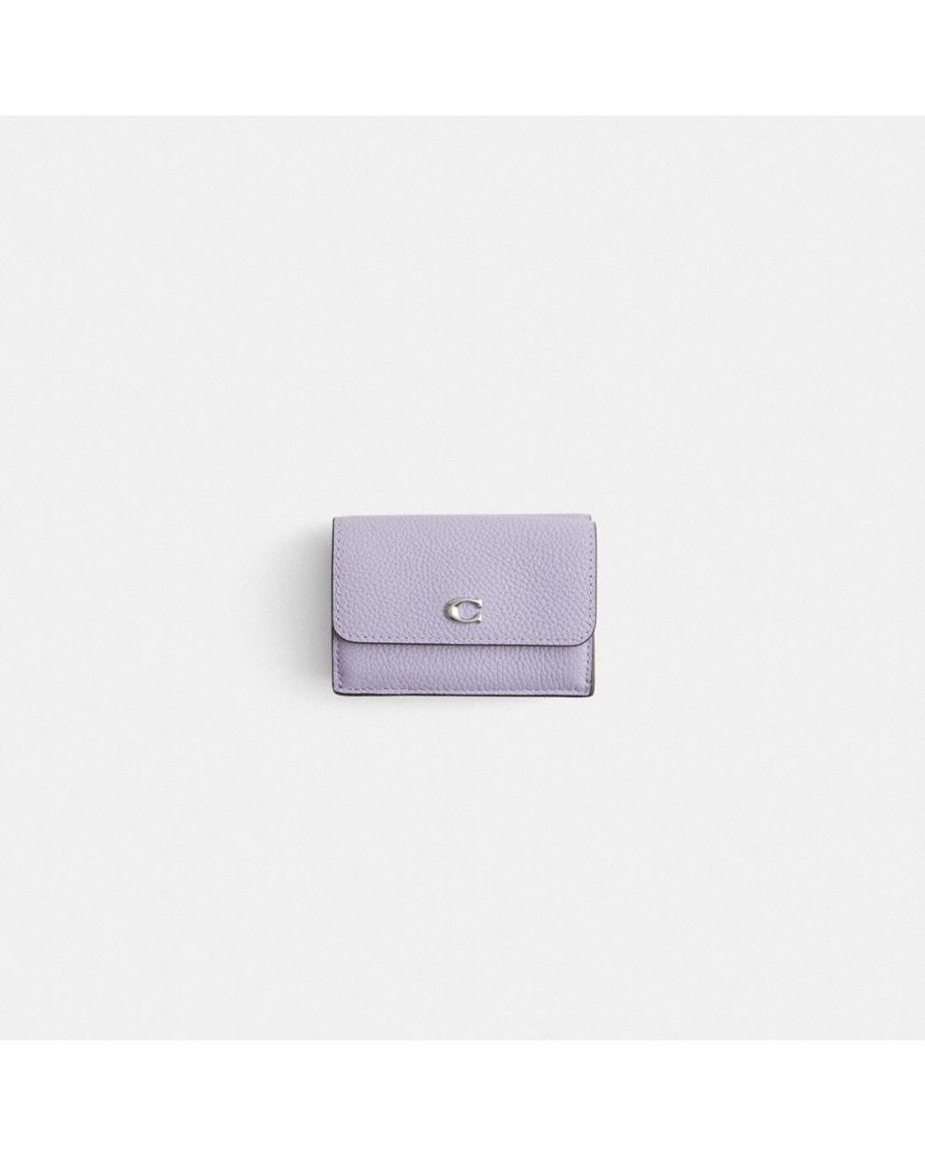 COACH Restored Essential Mini Trifold Wallet In Colorblock in Purple | Lyst