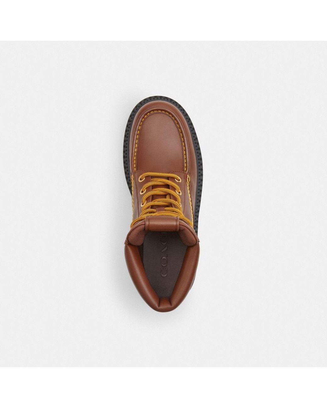 COACH Lug Sole Boot in Brown for Men | Lyst