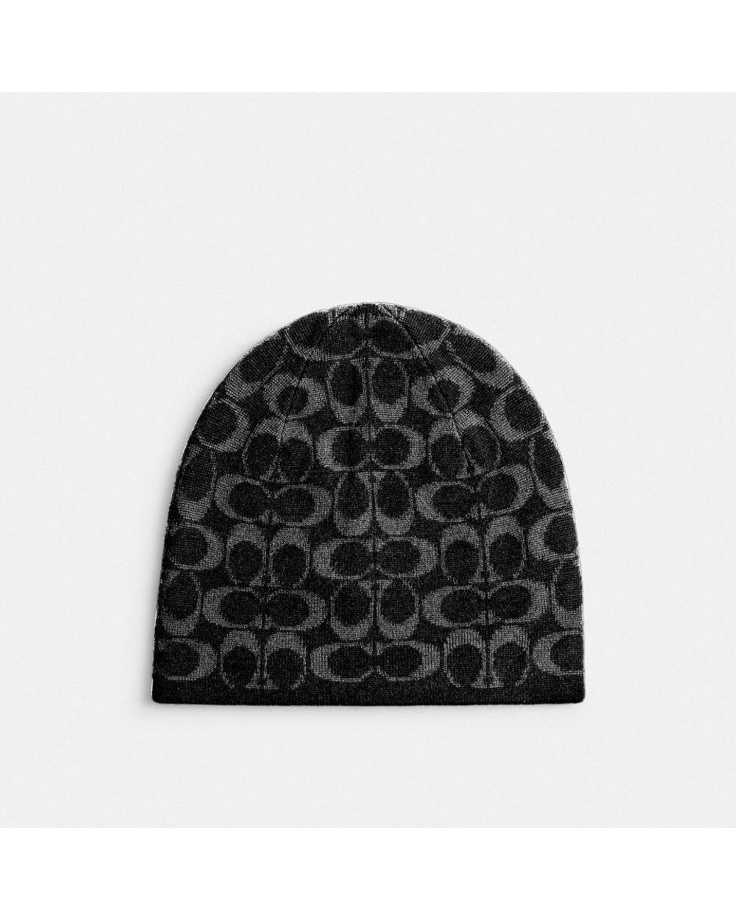 COACH Reversible Signature Beanie in Black for Men | Lyst