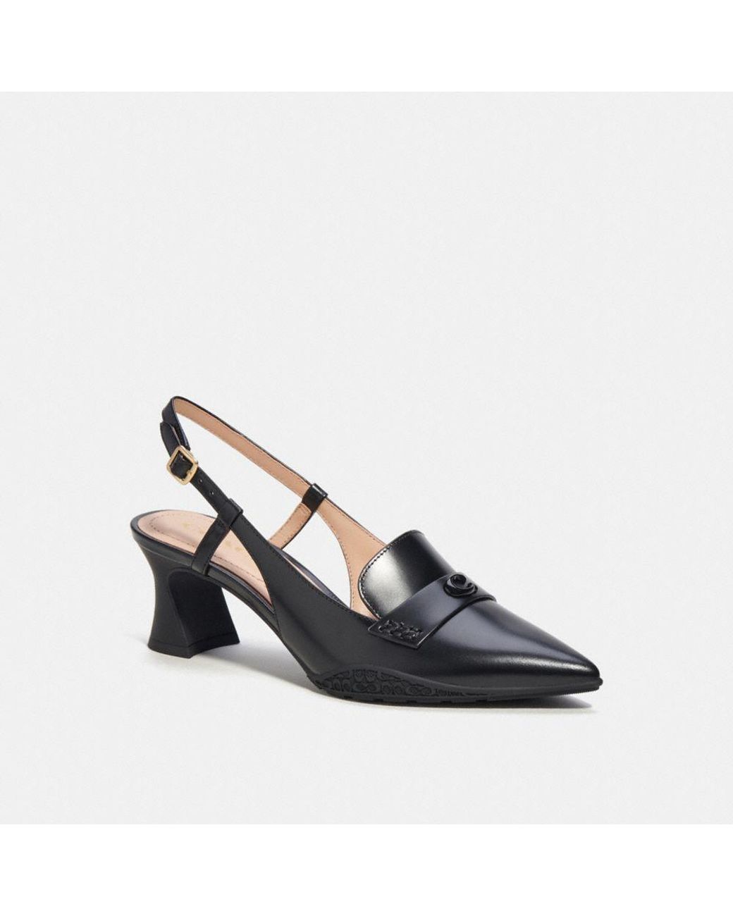 COACH Nikola Leather Hybrid Slingback Pump in Blue | Lyst Canada