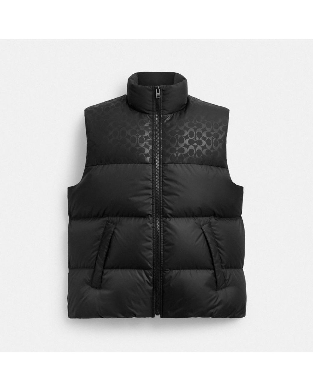 COACH Down Puffer Vest In Recycled Polyester in Black for Men | Lyst