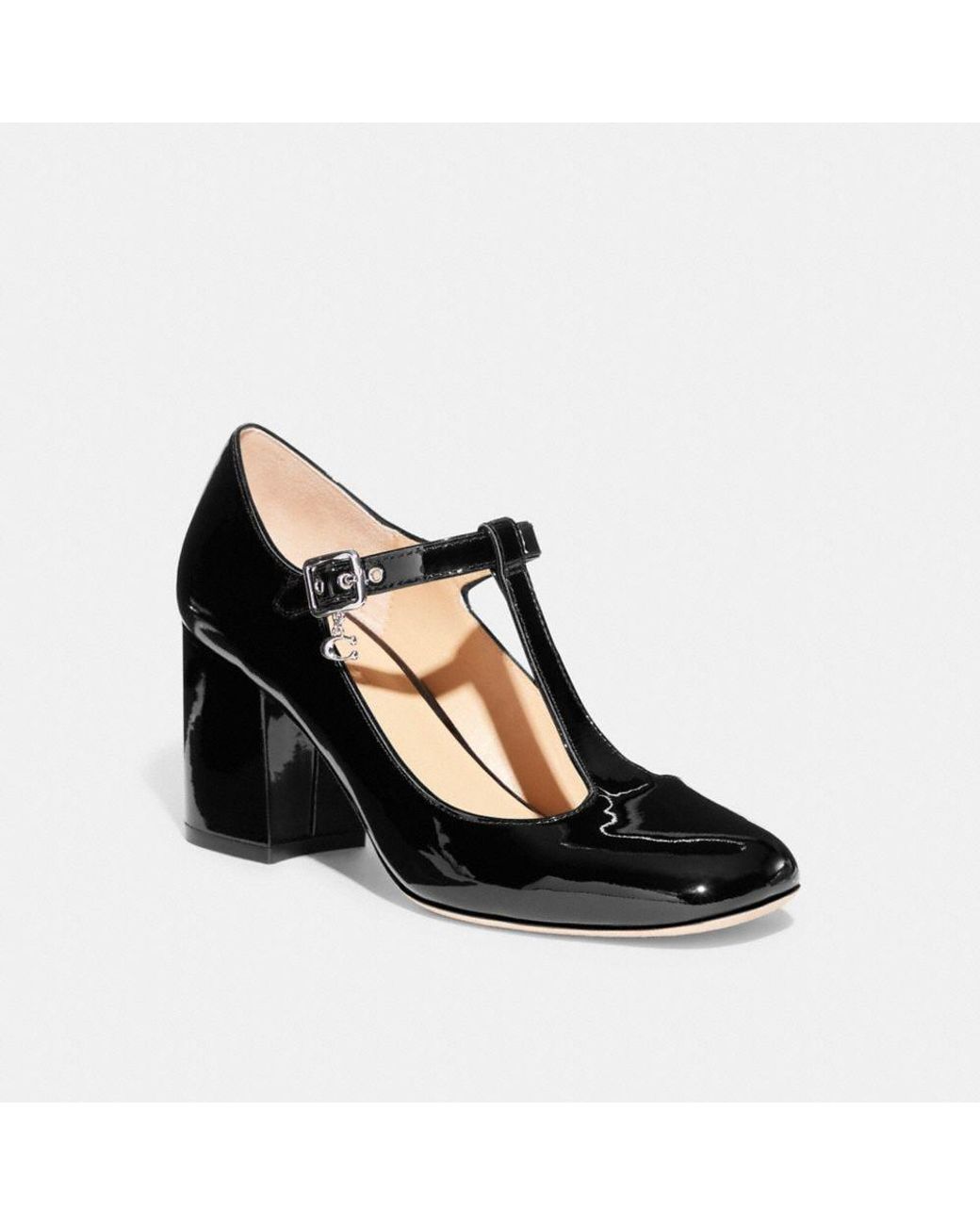 COACH Mary Jane Pump in Black | Lyst
