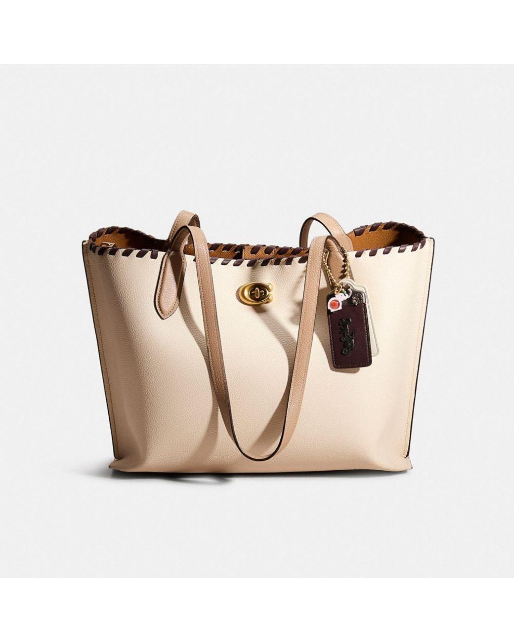 COACH Upcrafted Willow Tote Bag In Colorblock in Natural | Lyst