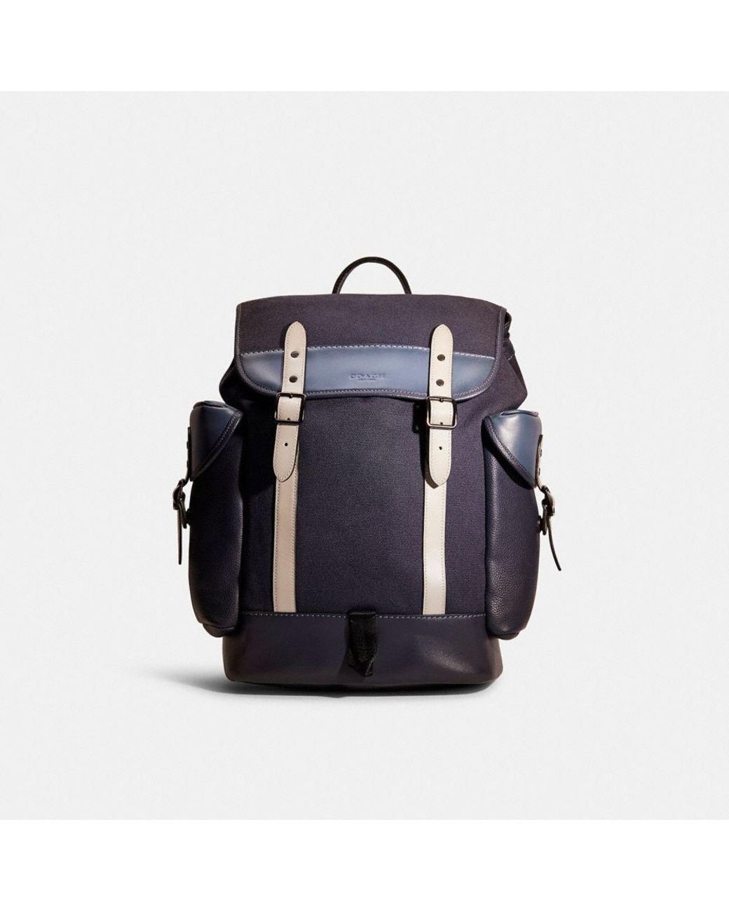 COACH Restored Hitch Backpack In Organic Cotton Canvas in Blue for Men ...