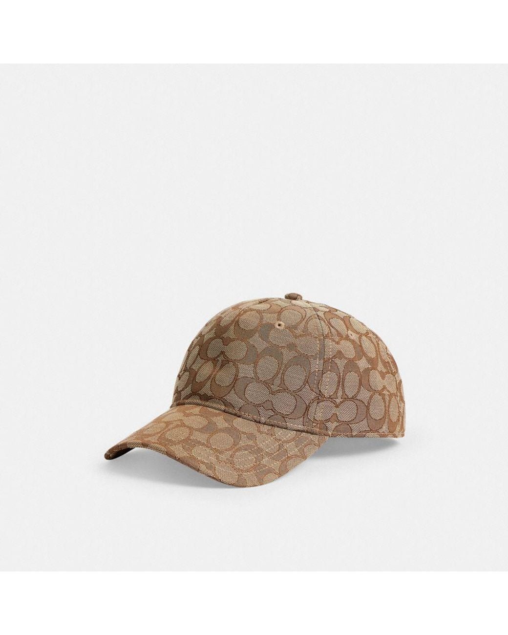 COACH Signature Jacquard Baseball Hat in Brown | Lyst