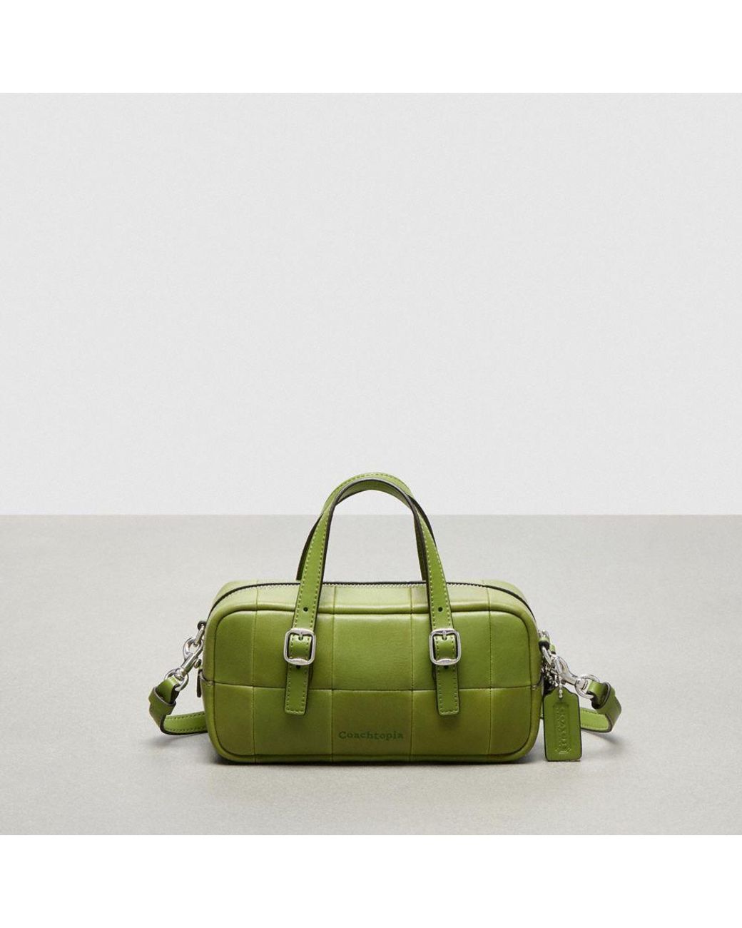 COACH Ego Mini Satchel Bag In Checkerboard Upcrafted Leather With ...