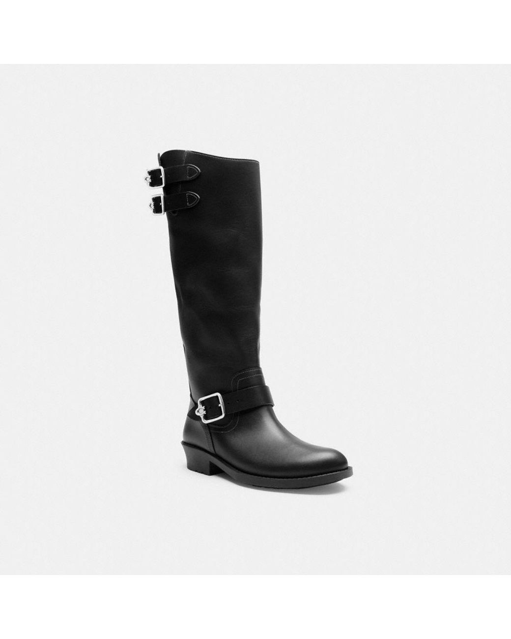 COACH Daria Moto Boot in Black | Lyst