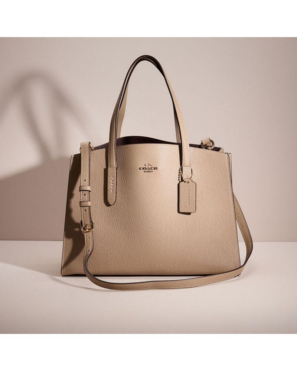 COACH Restored Charlie Carryall in Natural | Lyst