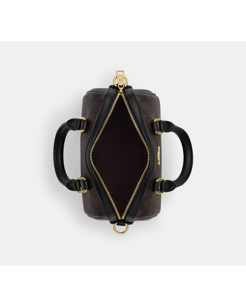 COACH Mini Rowan Crossbody Bag In Signature Canvas in Black | Lyst UK