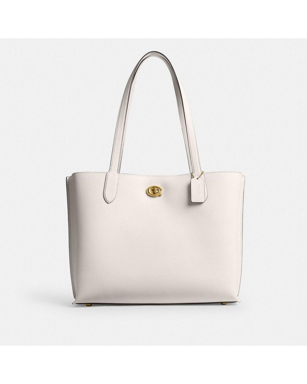 COACH Willow Work Tote 38 in White | Lyst