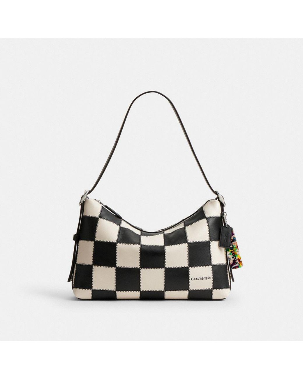 COACH Alter/ego Shoulder Bag In Checkerboard Upcrafted Leather in Black ...