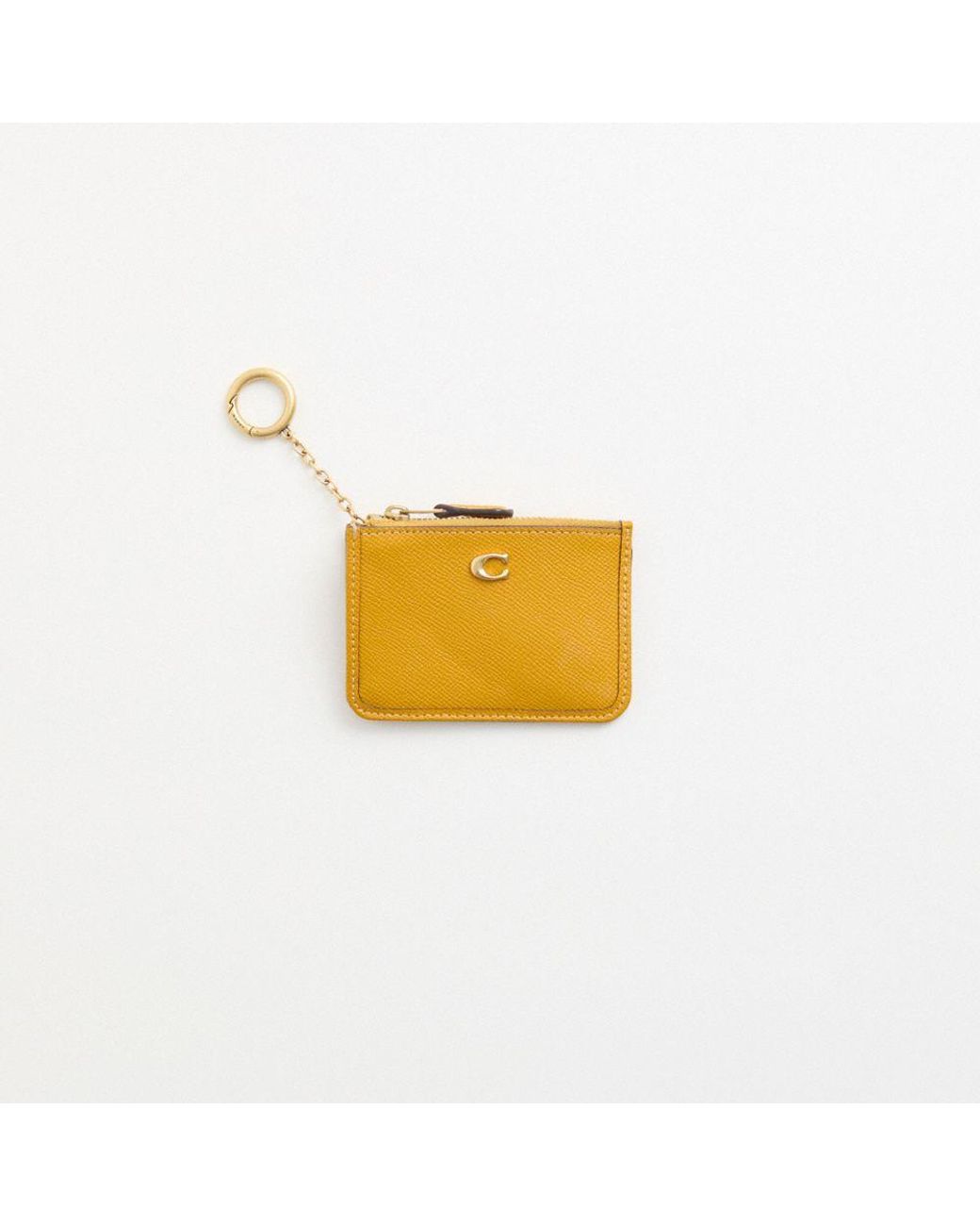 COACH Restored Mini Skinny Id Case in Yellow | Lyst