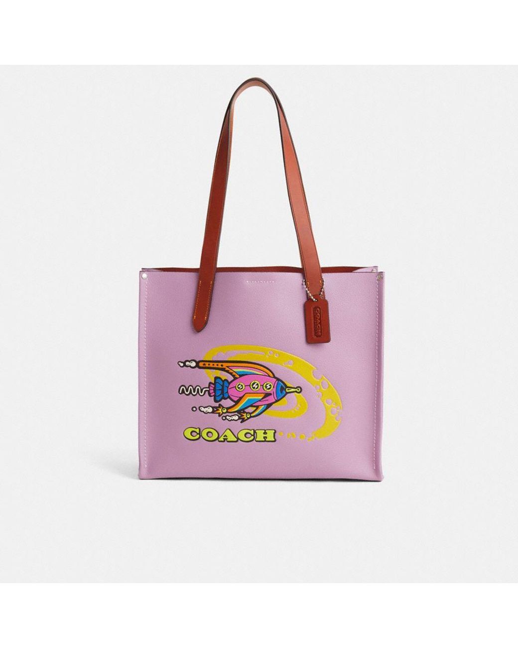 COACH Restored Cosmic Relay Tote Bag 34 With Rocket in Pink for Men | Lyst