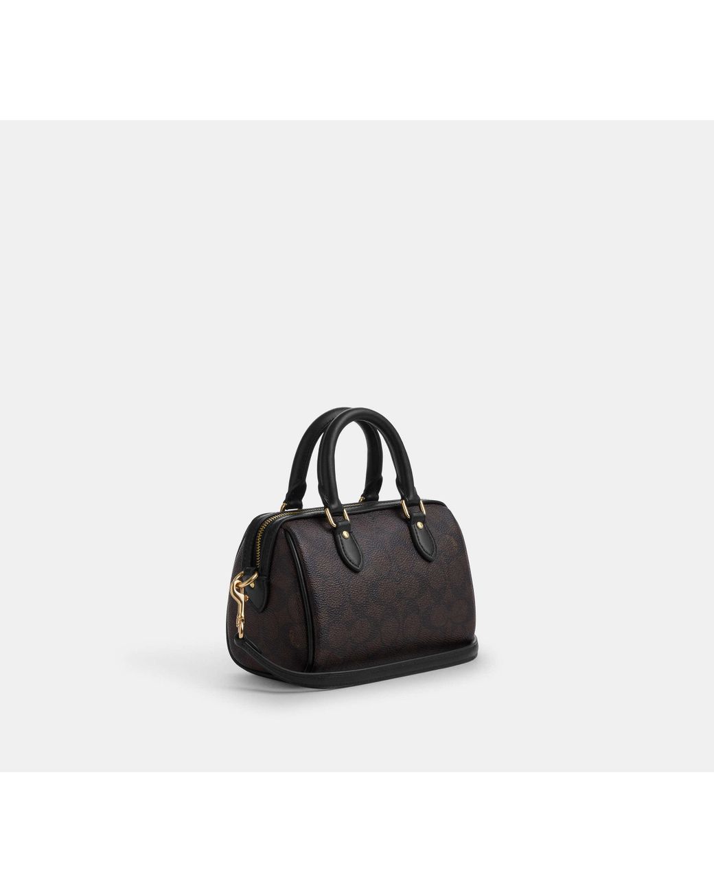 COACH Mini Rowan Crossbody Bag In Signature Canvas in Black | Lyst UK