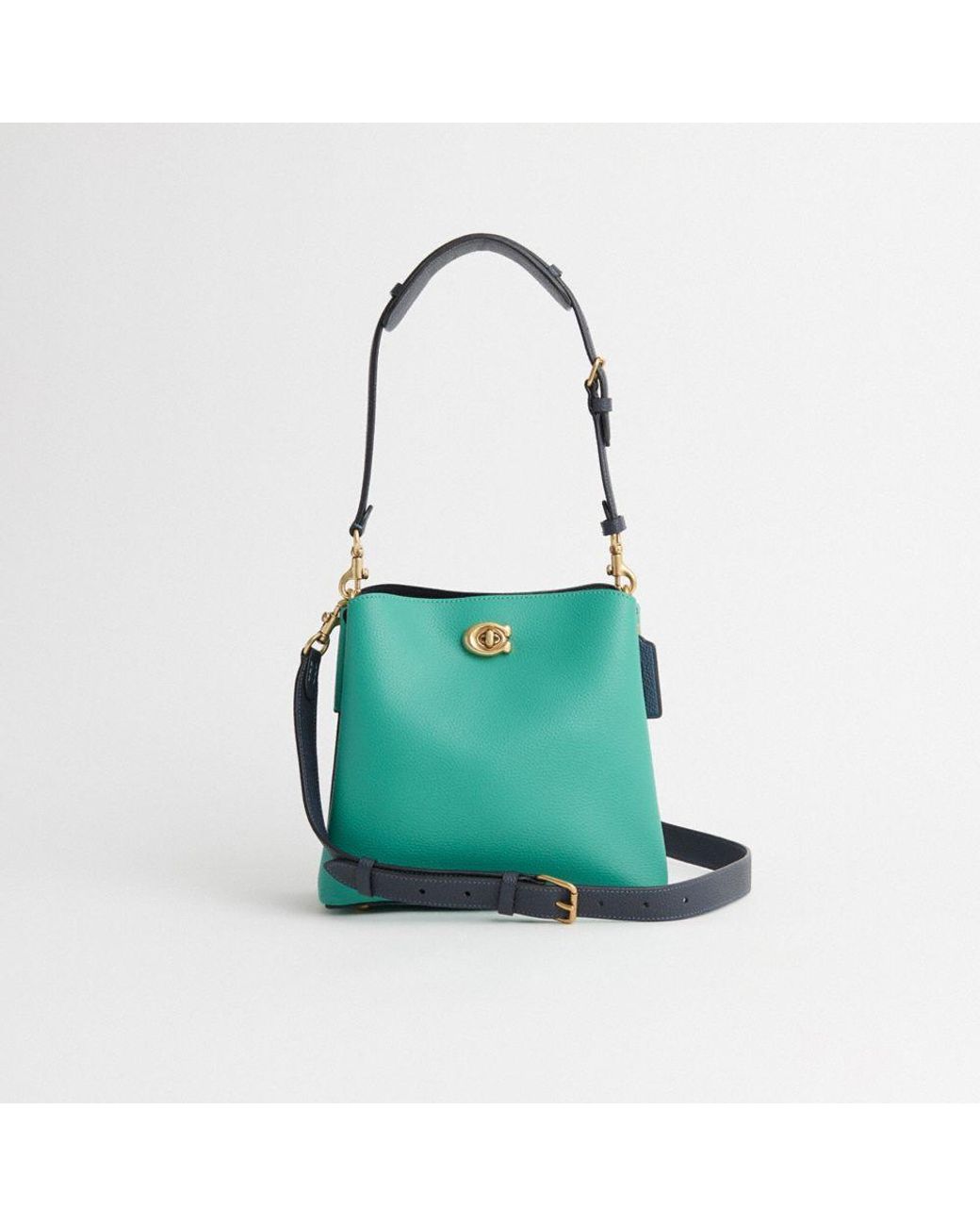 COACH Restored Willow Bucket Bag In Colorblock in Green | Lyst