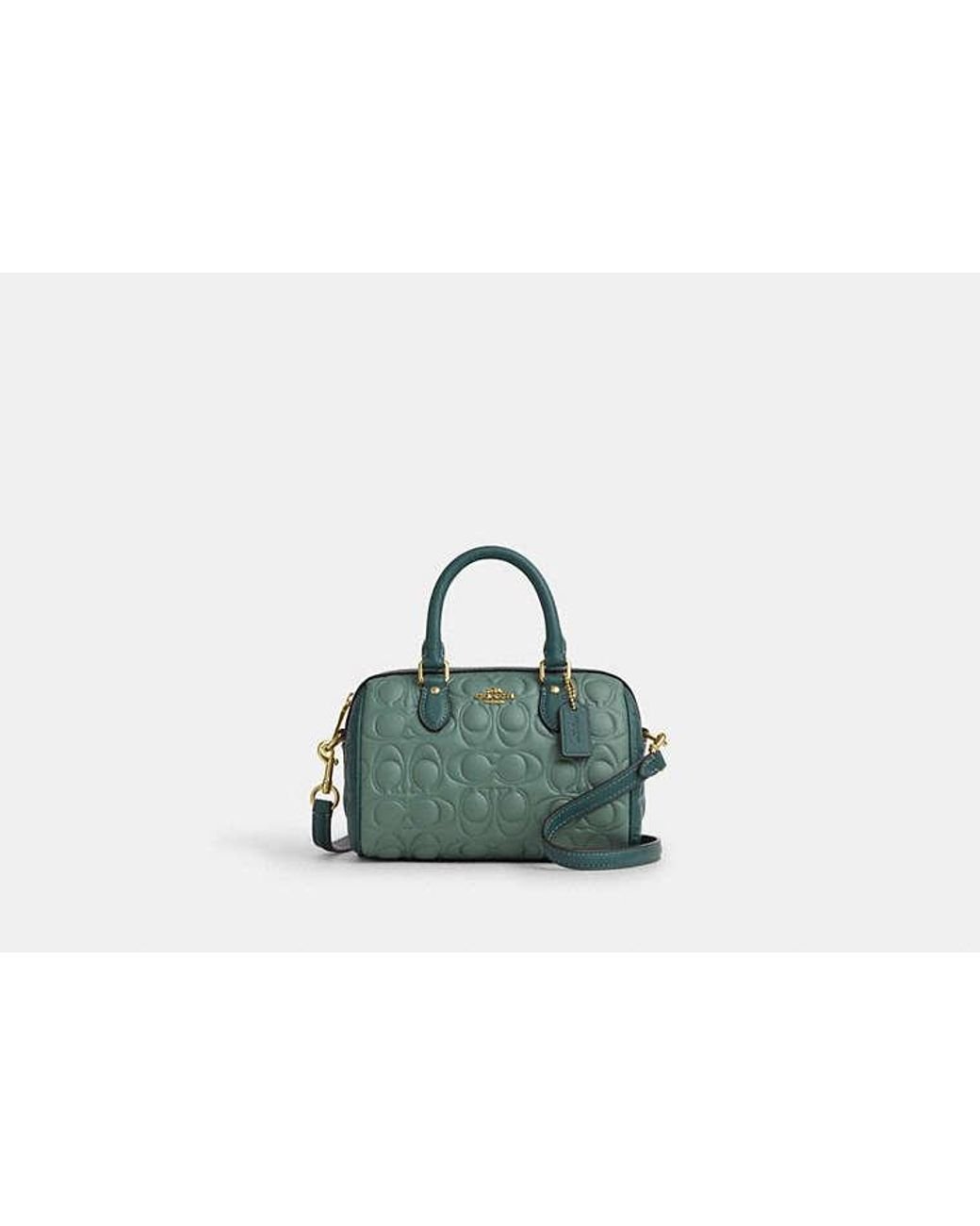 COACH Mini Rowan Crossbody Bag in Green | Lyst