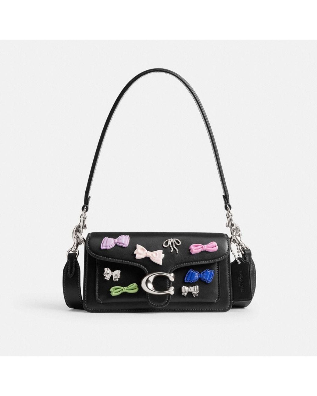 COACH Tabby Shoulder Bag 20 With Bows in Black | Lyst