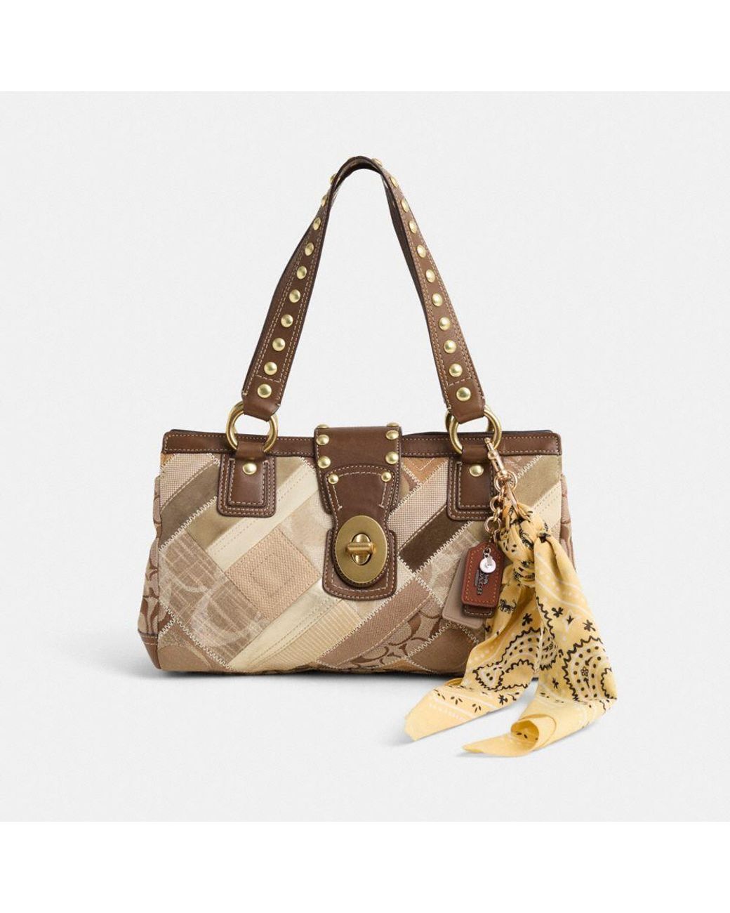 COACH Upcrafted Patchwork Zip Satchel in Metallic | Lyst