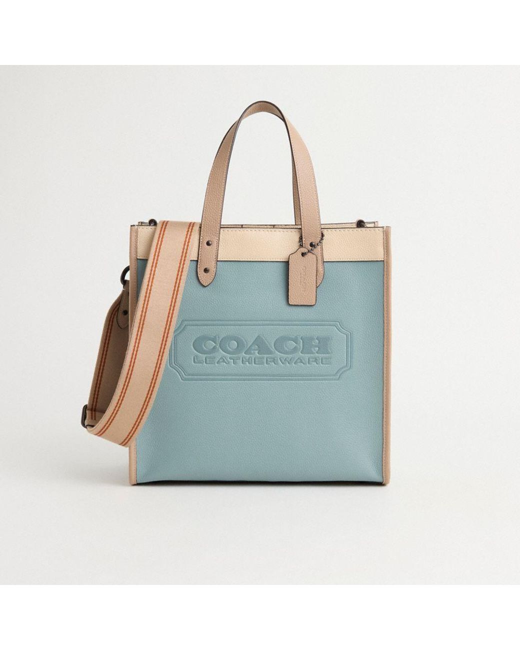 COACH Restored Field Tote In Colorblock With Badge in Blue | Lyst