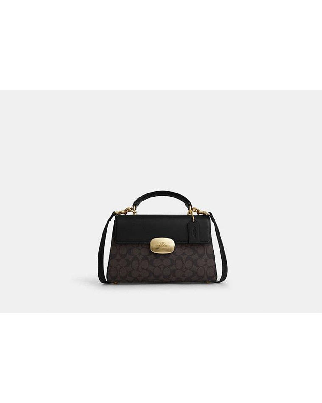 COACH Eliza Top Handle Bag in Black | Lyst
