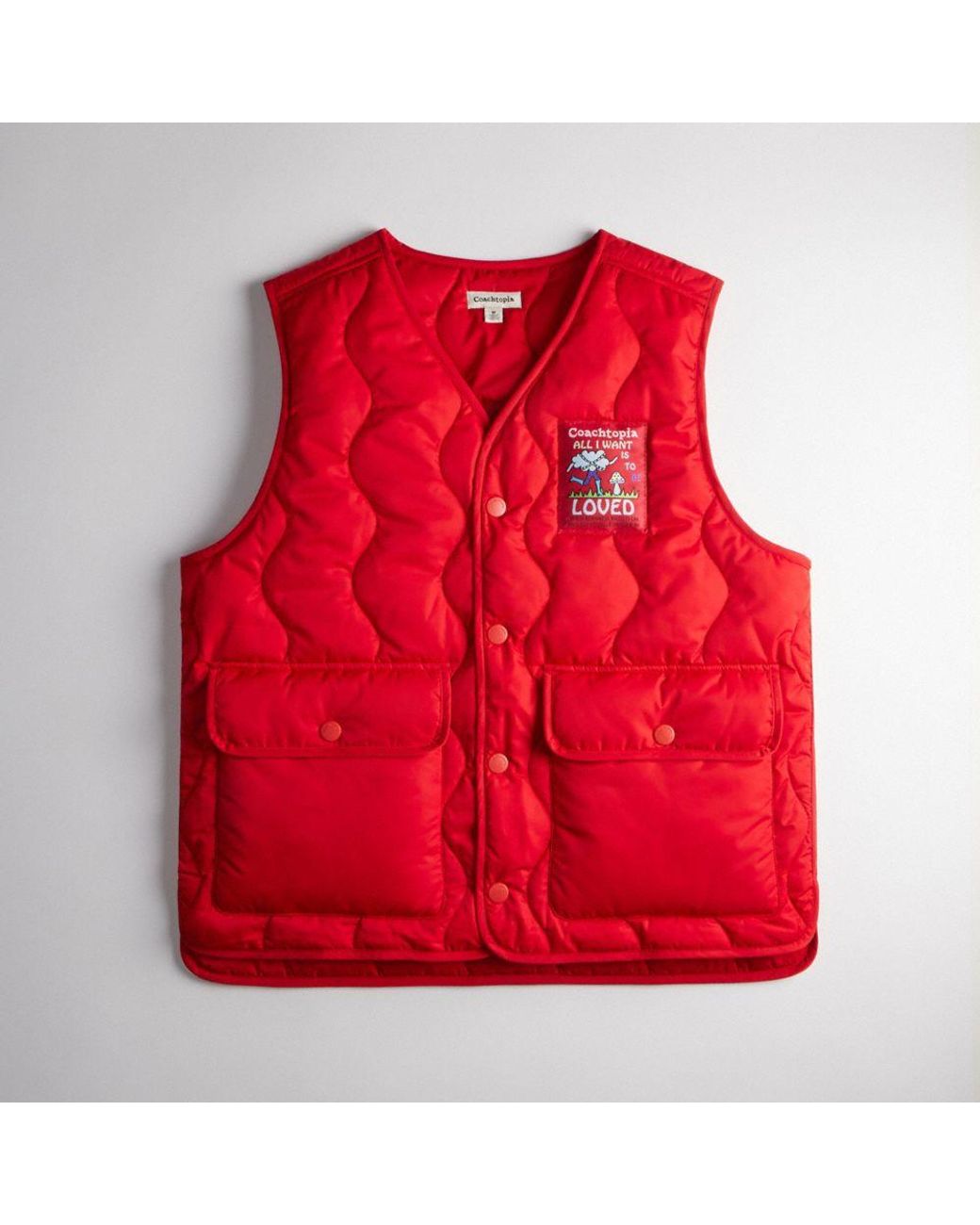 COACH Topia Loop Cargo Vest in Red | Lyst