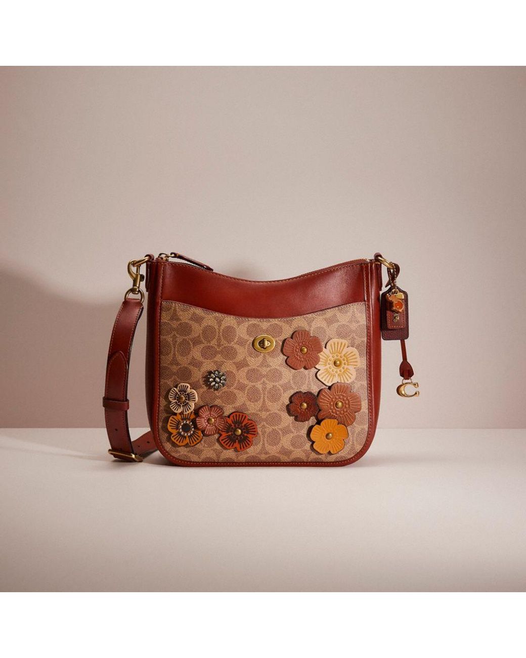 COACH Upcrafted Chaise Crossbody In Signature Canvas in Brown | Lyst