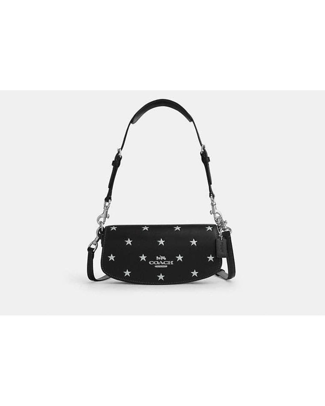 COACH Andrea Small Shoulder Bag With Star Print in Black | Lyst