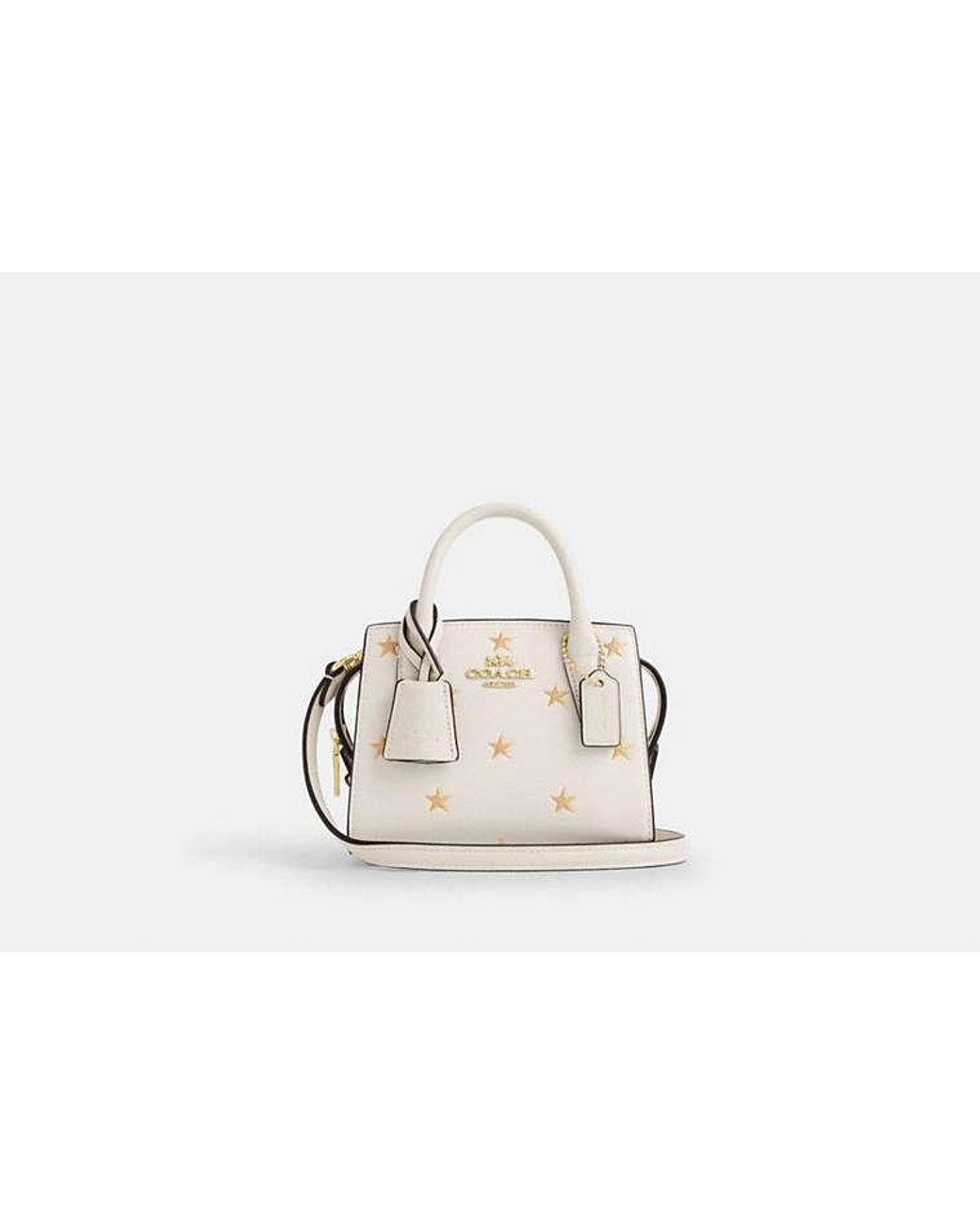 COACH Andrea Mini Carryall Bag With Star Print in Black | Lyst